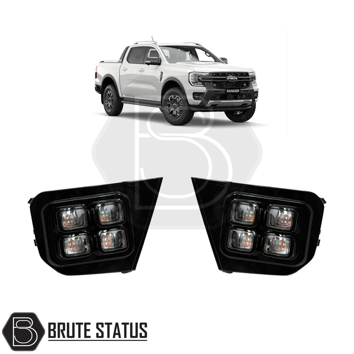 Ford Ranger 2023+ Wildtrak DRL Fog Light Surrounds – Brute Status
