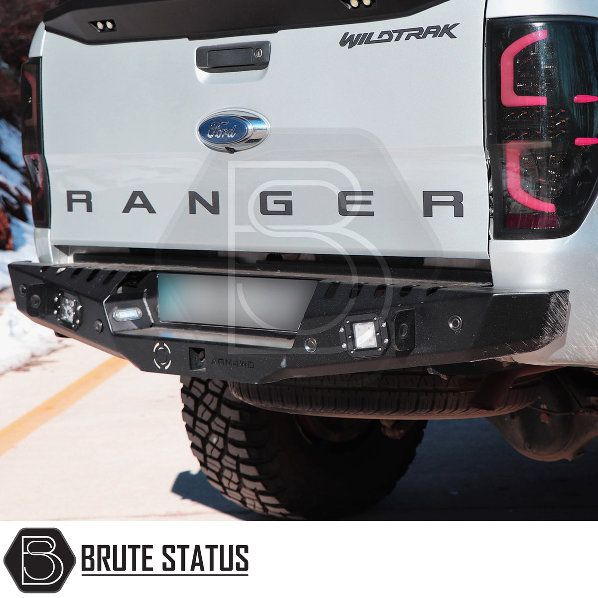 Ford Ranger 2012-2022 Rear Bumper Matte Black – Brute Status