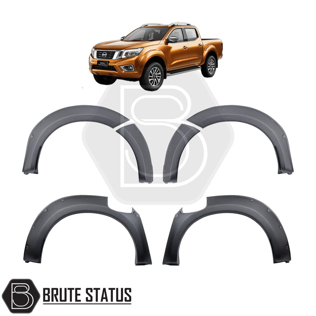 Nissan Navara NP300 2015-2021 Wheel Arch Kit (Riveted Style - AdBlue M ...